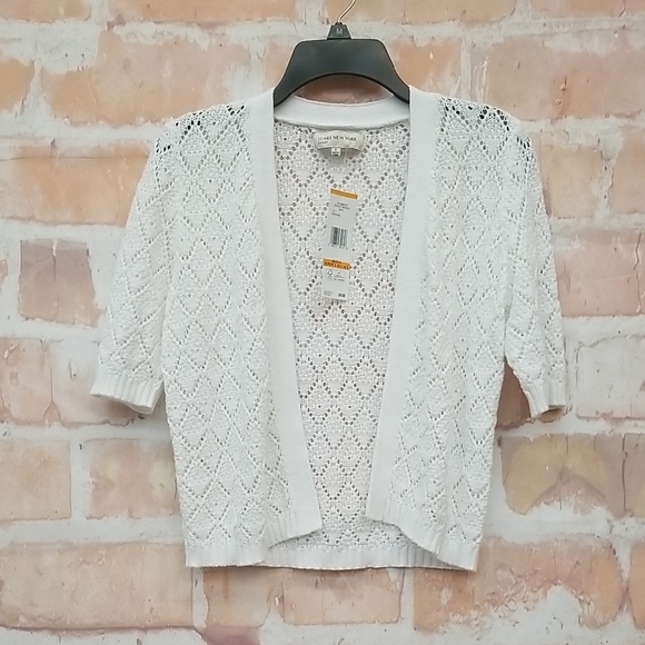 Jones New York | Sweaters | Nwt Elegant White Openfront Sweater ...